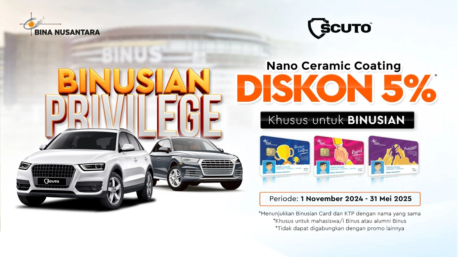 Diskon Spesial Untuk Binusian dari Scuto Indonesia
